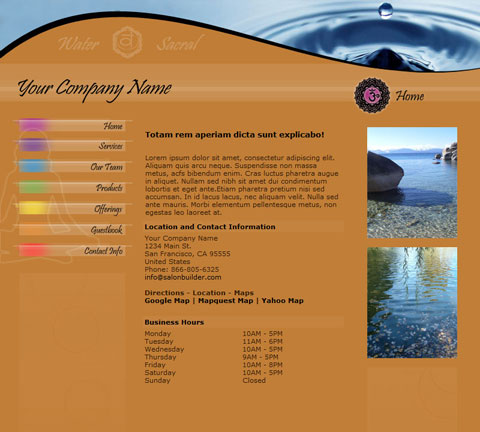 Chakra Gold Website Design Template for Nail Salons, Spas, Wellness ...